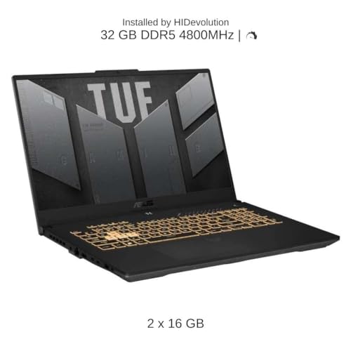 HIDevolution ASUS TUF Gaming A17 FA707XU 17.3" FHD 144Hz, 4.0 GHz Ryzen 9 7940HS, RTX 4050, 32 GB DDR5 RAM, 1 TB PCIe SSD, Windows 11 Pro