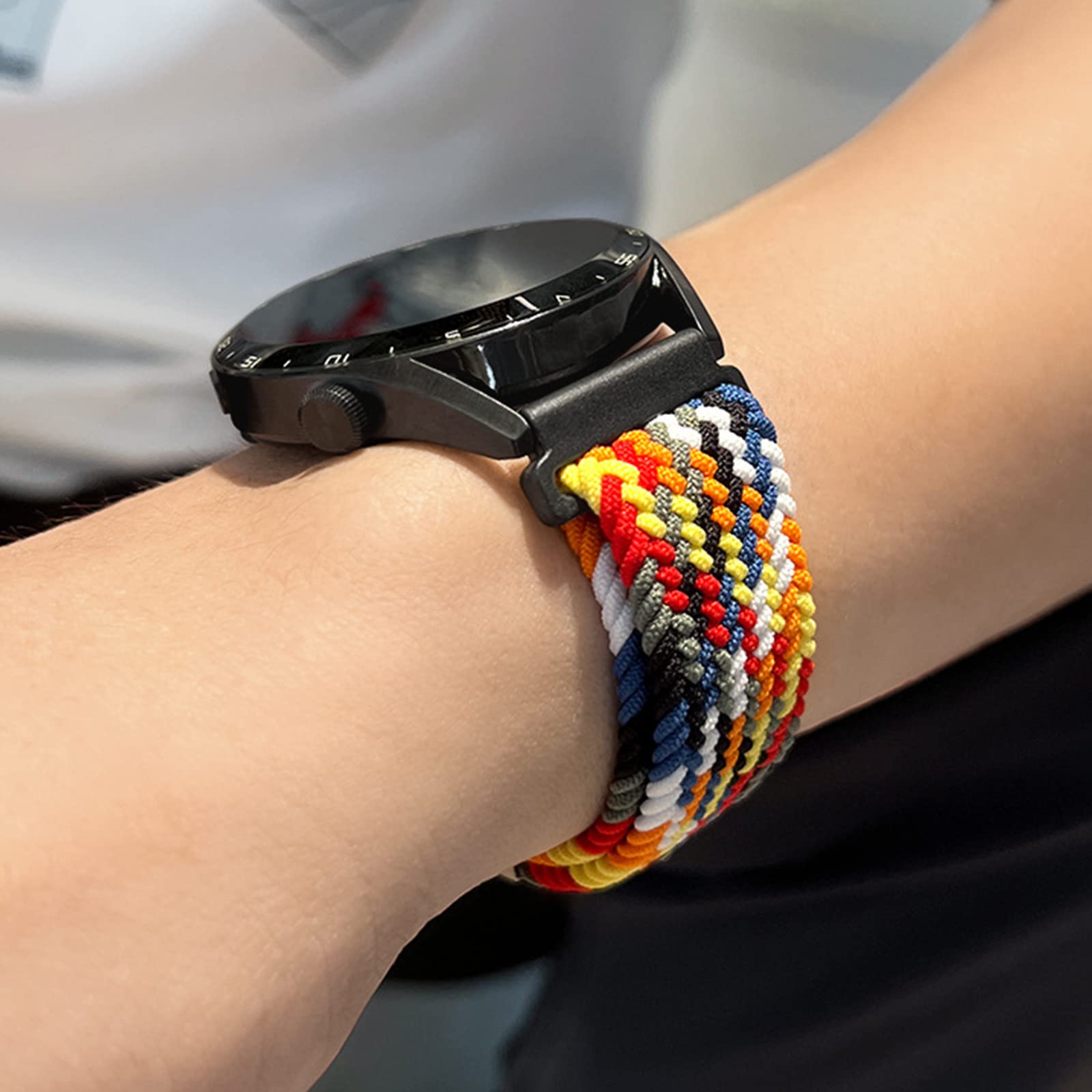 Mazoft 20mm Bands Compatible with Samsung Galaxy 7 6 5 Pro 4 & 6 Classic Active 2 47mm 46mm 45mm 44mm 43mm 42mm 40mm Watch;Quick Release Replacement Nylon Braided band for Samsung Galaxy Watch 7 6 5