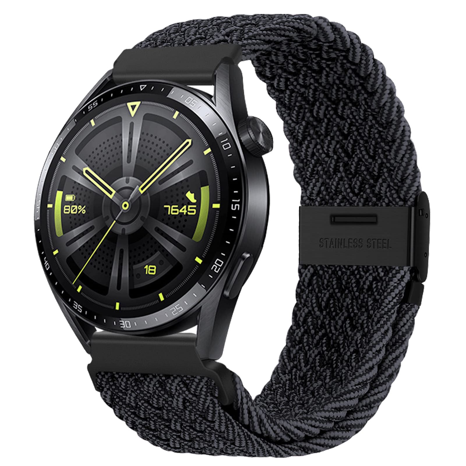 Mazoft 20mm Bands Compatible with Samsung Galaxy 7 6 5 Pro 4 & 6 Classic Active 2 47mm 46mm 45mm 44mm 43mm 42mm 40mm Watch;Quick Release Replacement Nylon Braided band for Samsung Galaxy Watch 7 6 5