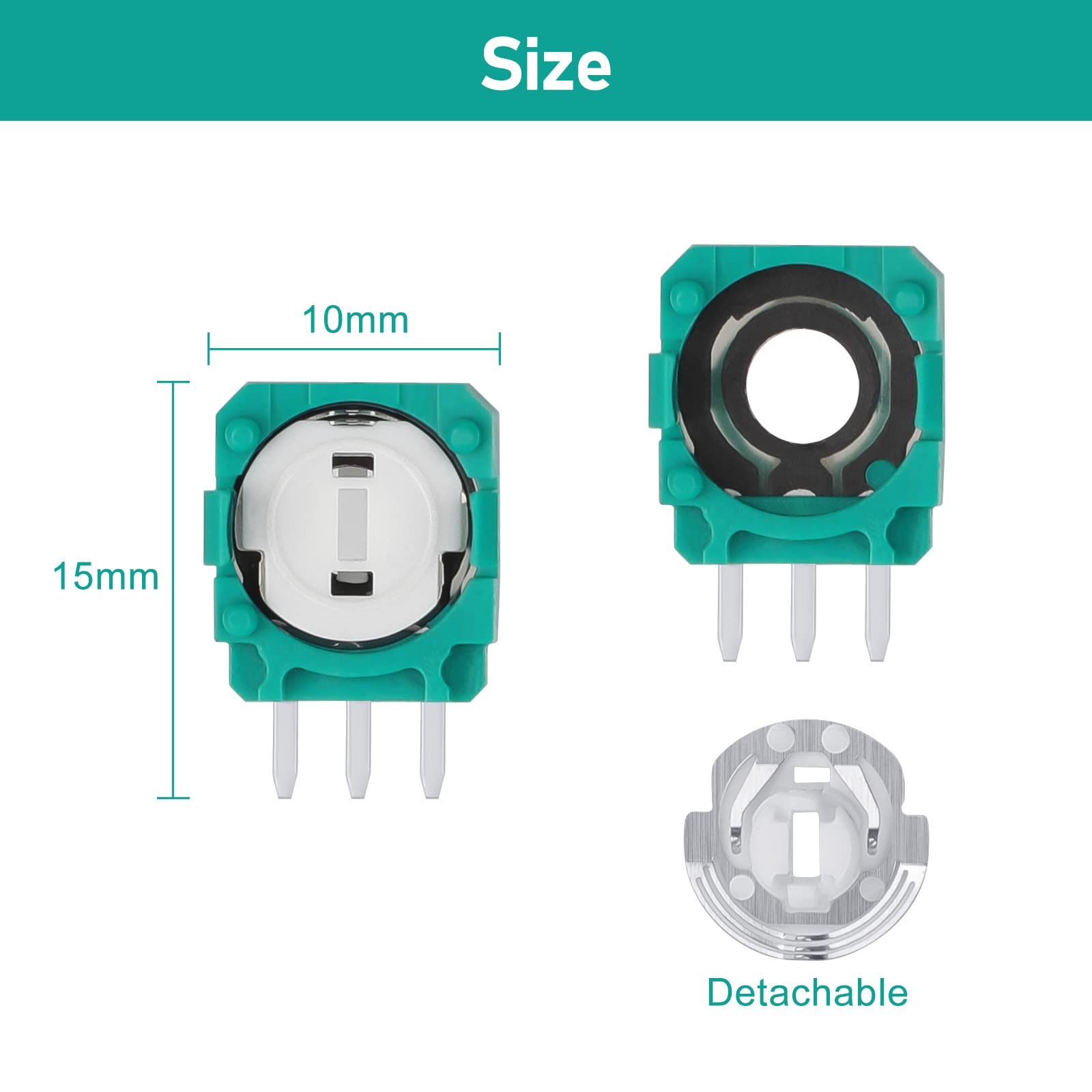 EEEKit 20pcs Replacement Trimmer Potentiometer Sensor for PS4 Controllers, 10k Ohm Trim-Pot Gasket Repair Parts for Xbox One PS3 PS4 Switch Pro Thumb Stick Analog Joystick