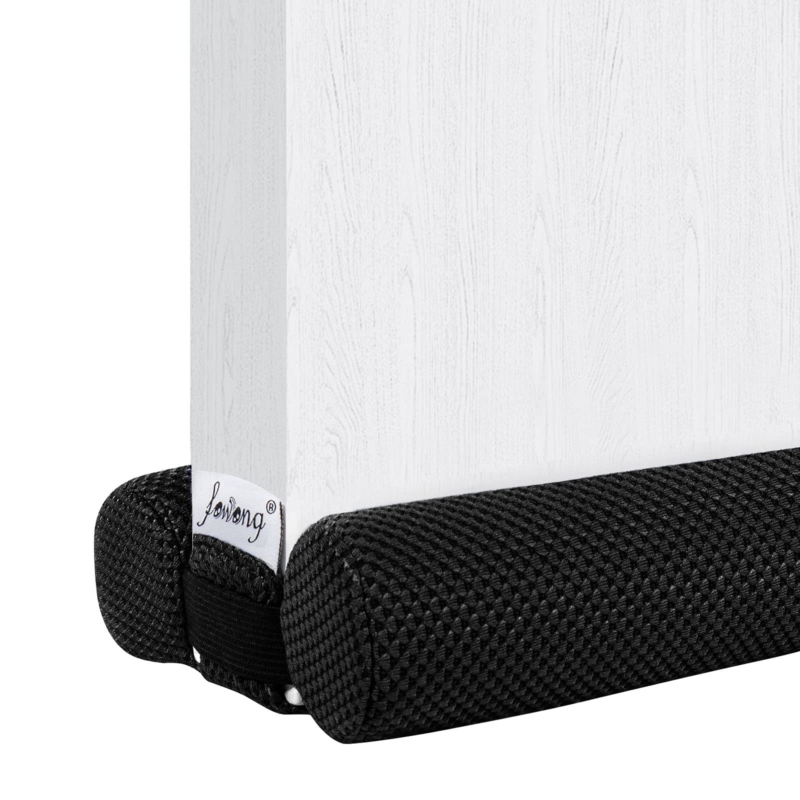 fowong Door Draft Stopper 30" to 36" Soundproofing Under Door Draft Blocker, Adjustable Noise Stopper Seal Large Gap, Black