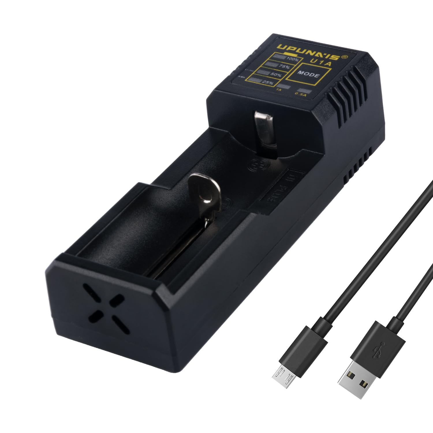 WANGDAJIEDIAN 18650 Battery Charger, Universal for 3.7V Li-ion & 1.2V Ni-MH/Ni-Cd Batteries, LCD Display, Safe Charge Protection, Portable USB Charging