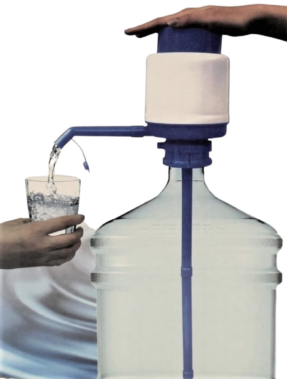 Dependable Industries Drinking Water Pump Manual Vacuum Action Dispenser for Drinking Water Bottles Fits Most Standard 3-5 Gallon Water Bottles
