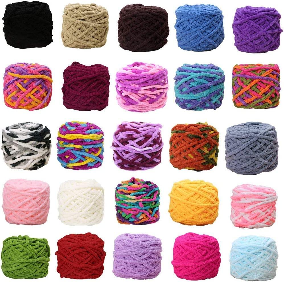 Purple Yellow Blue Mixed Color 100g/1ball Yarn Soft Cotton Hand Knitted Yarn coarse Woven coarse Crochet