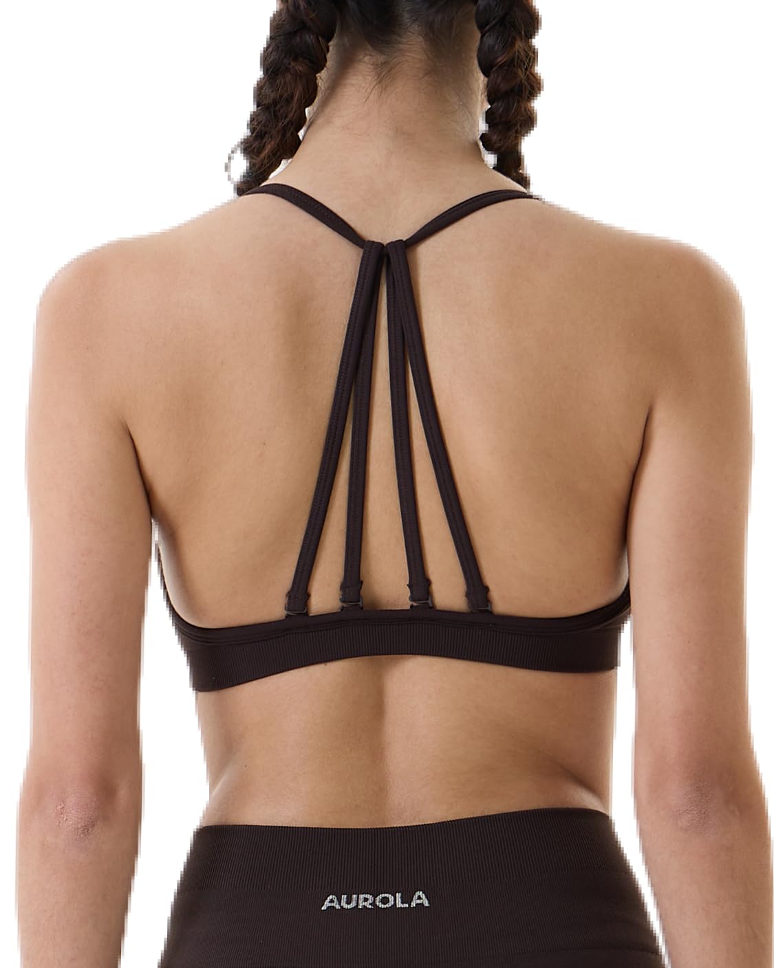 AUROLA Seamless Mercury Workout Sports Bras for Women Athletic Removable Adjustable Backless Minimal Top