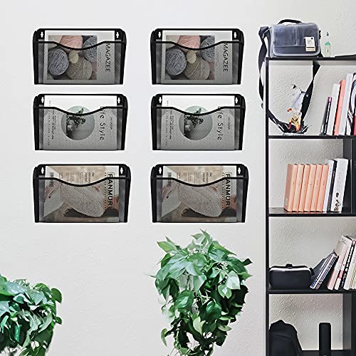 COSYAWN 3 Pack Mesh Wall Mounted File Holder Hanging Wall File Organizers for Home and Office
