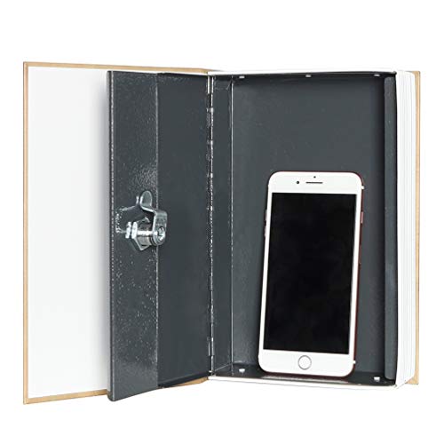 Jssmst Diversion Book Safe with Key Lock, Secrect Hidden Safe Lock Box Large Money Box High Capacity, 9.5 x 6.2 x 2.2 inches, SM-BS019LN London Bridge