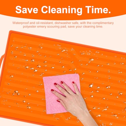 HMGES Silicone Griddle Mat for Blackstone 22inch Grill,Food Grade Reusable Protective Cover for Blackstone 22" Grill Top,Upgraded Thickened Protect Griddle From Dirt&Rust for All Season