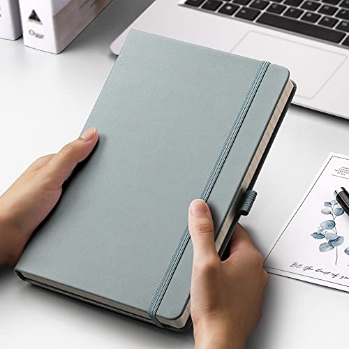 HIUKOOKA 5 Pack College Ruled Journal Notebook, A5 Hardcover Lined Notebook, 188 Numbered Pages, 16 Perforated Pages, Leather Journal for Writing Office School Business, 5.75'' x 8.38'' - Multicolor