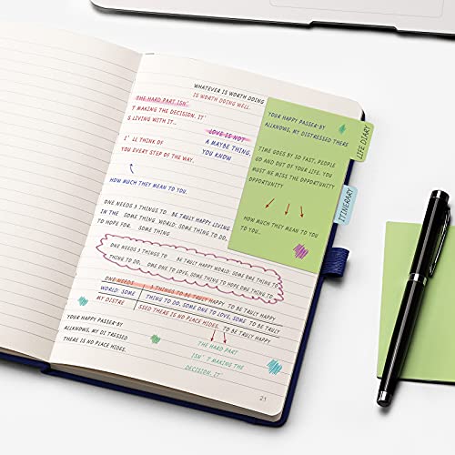 HIUKOOKA 5 Pack College Ruled Journal Notebook, A5 Hardcover Lined Notebook, 188 Numbered Pages, 16 Perforated Pages, Leather Journal for Writing Office School Business, 5.75'' x 8.38'' - Multicolor