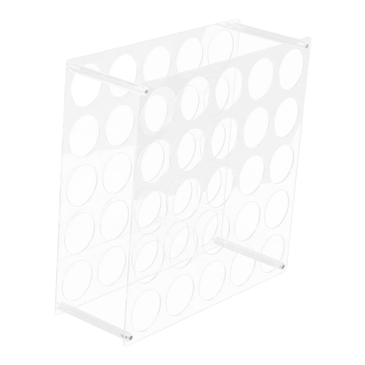 Didiseaon Easy Install Vinyl Roll Storage Rack 25 Holes Acrylic Vinyl Organizer for Craft Vinyl Wrap Rolls Holder