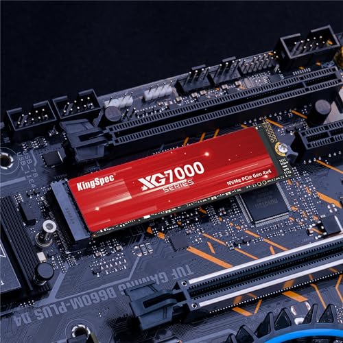 KingSpec XG7000 1TB NVMe SSD PCIe 4.0-7400MB/s Read Speed, 3D TLC NAND M.2 2280 Internal SSD, Compatible with Gaming PC, Laptop, PS5 Console
