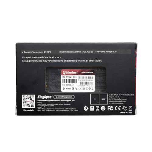 KingSpec XG7000 1TB NVMe SSD PCIe 4.0-7400MB/s Read Speed, 3D TLC NAND M.2 2280 Internal SSD, Compatible with Gaming PC, Laptop, PS5 Console