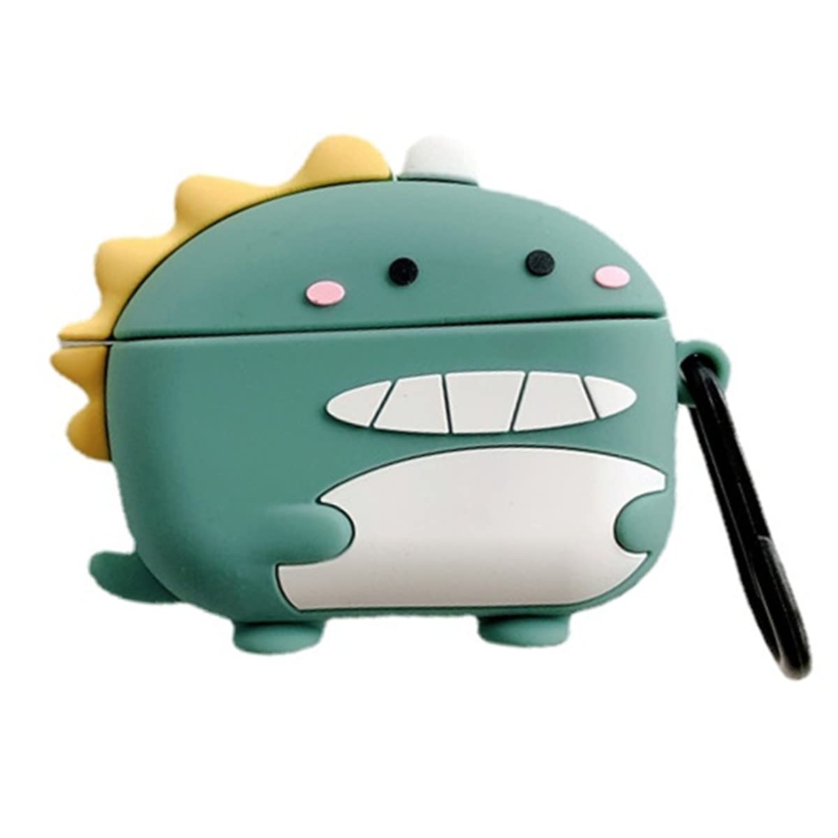 AOLABOKY for Beats Studio Buds+ (2023 Released),3D Cute Cartoons Anime Full Body Earphone Protective Cover with Keychain for Beats Studio Buds Plus (Green Dinosaur)