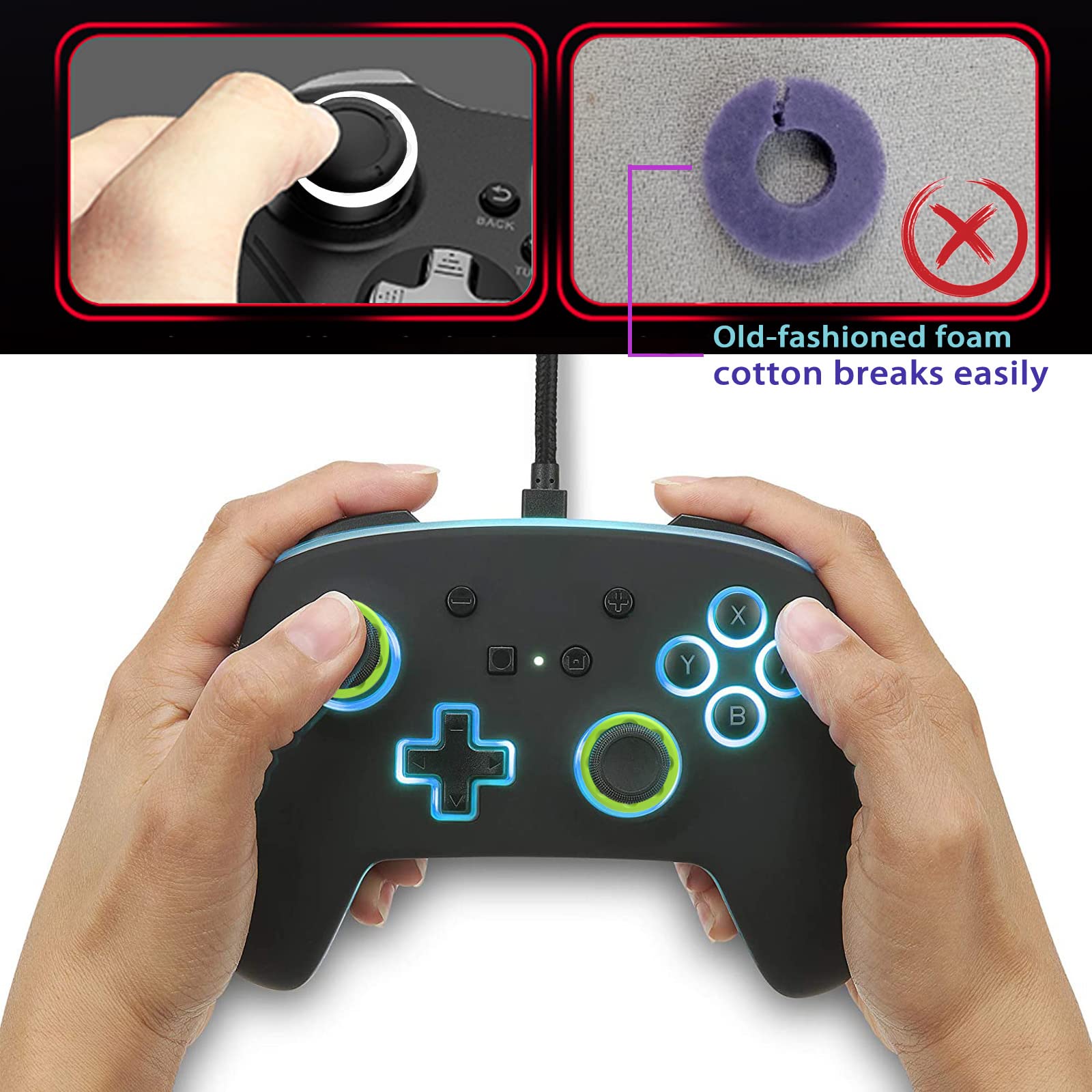 Murciful Precision Rings Aim Assist Motion Control for PlayStation 4 (PS4),Playstation5(PS5),Xbox One,Xbox Series X,Switch Pro,Razer Wolverine V2 Controller Rings(9pcs3Colors)