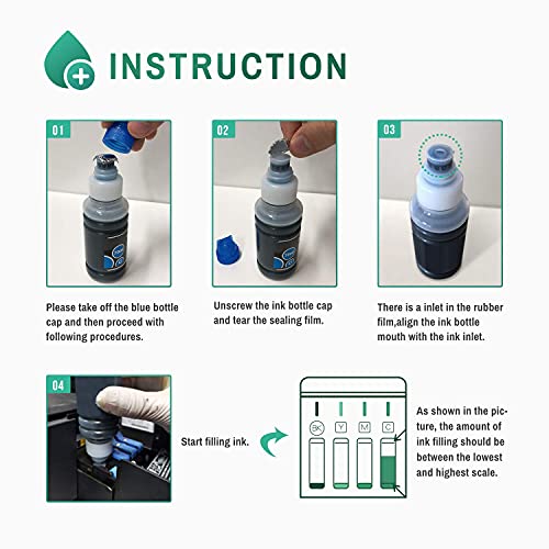 MYTONER Compatible Ink Bottle Replacement for Epson 502 T502 for ET-2760 ET-4760 ET-4750 ET-3710 ET-3760 ET-2700 ET-2750 ET-3700 ET-3750 ST-2000 ST-4000 Printer (Black Cyan Magenta Yellow, 5-Pack)