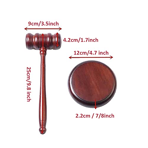 Handmade Wooden Gavel Block Set, Perfect for Judge Lawyer Auction Court Student and Gifts