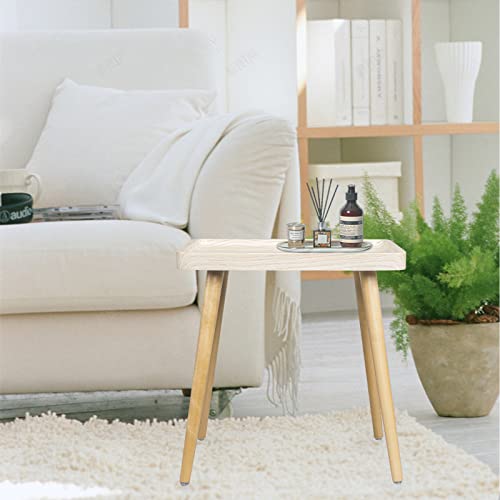 FOOHCXX Side Table, Small End Table Accent Table Living Room Bedroom Balcony Office, Modern Side Table Bedside Table Home Decor, Easy Assembly, (Nature,15.75D x 11.8W x 16.54H in)