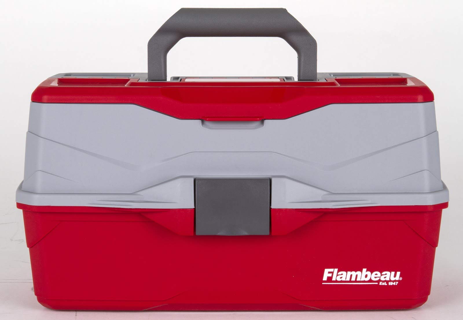 Flambeau Outdoors Classic Tray Tackle Boxes - 3-Tray Red/Gray and 2-Tray Blue/Gray