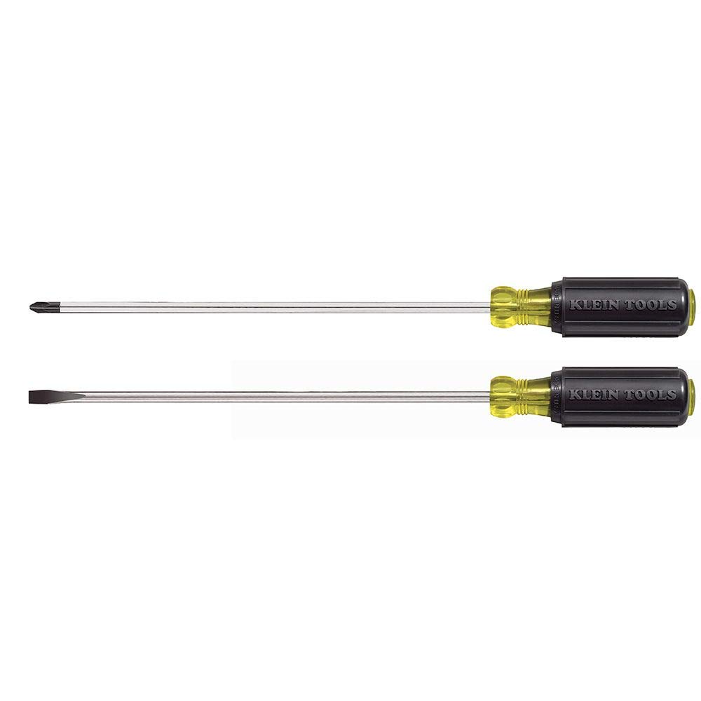 Klein Tools Screwdriver Set (8-Piece) and Long Blade Slotted and Phillips Screwdriver Set (2-Piece)