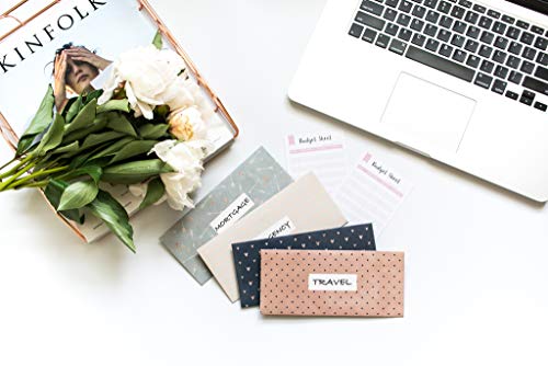 Cash Budget Envelopes for Cash System - 12 Pcs Money Envelopes for Cash Budgeting plus 12 Budget Sheets - Cash Envelopes for Budgeting - Money Saving Envelopes System Wallet for Cash Budgeting