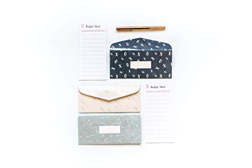 Cash Budget Envelopes for Cash System - 12 Pcs Money Envelopes for Cash Budgeting plus 12 Budget Sheets - Cash Envelopes for Budgeting - Money Saving Envelopes System Wallet for Cash Budgeting