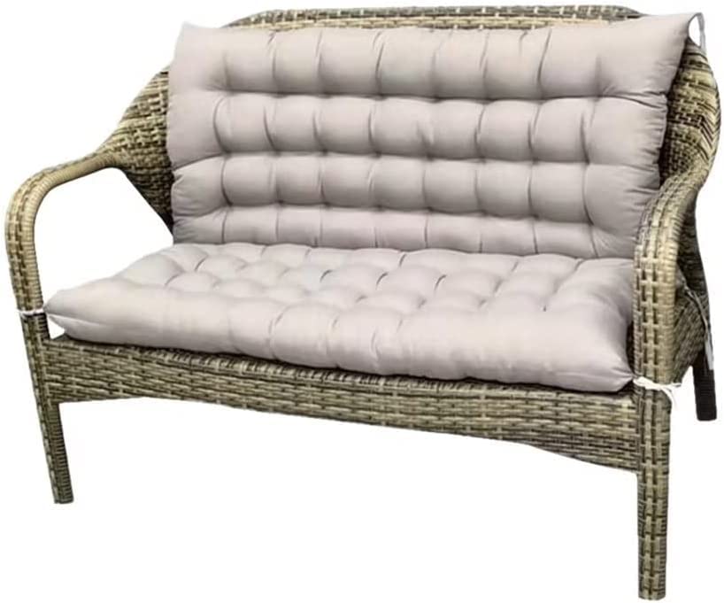MUVLUS Indoor/Outdoor Bench Cushion, 59"x39.3" Swing Cushion Wicker Seat Cushions,Lounger Garden Furniture Patio Lounger Bench Seat Cushions (Gray)