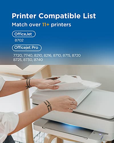 【5-Pack Larger Capacity】 952XL Ink Cartridges Replacement for Original HP 952 952 XL Ink Cartridges Combo Pack (2BK/C/M/Y), High-Yield, for OfficeJet Pro 8710 8720 7720 7740 8210 8702 8715 8725