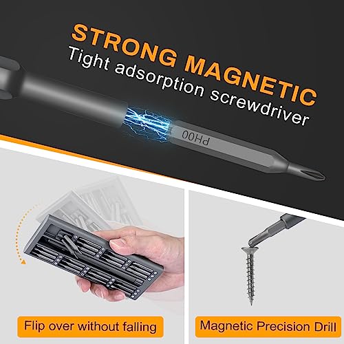 WINHUNT 48 in 1 Mini Precision Screwdriver Set, Small Screwdriver Torx Bit Set Magnetic, Eyeglass Repair Kit with Phillips Head, Small Screwdriver for Electronics/PC/Watch/Xbox