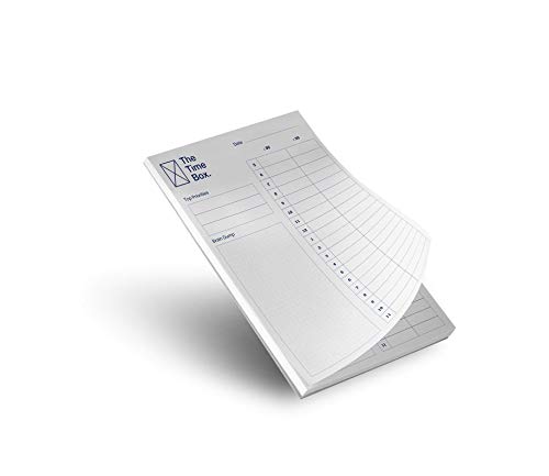 The Time Box Daily Time Management Planner - Time Blocking To Do List Planning Pad, Blank Hourly Notepad - Personal Organizer Notepad for Work - Brain Dump Agenda Notebook - 60 Undated Sheets 7" x 10"