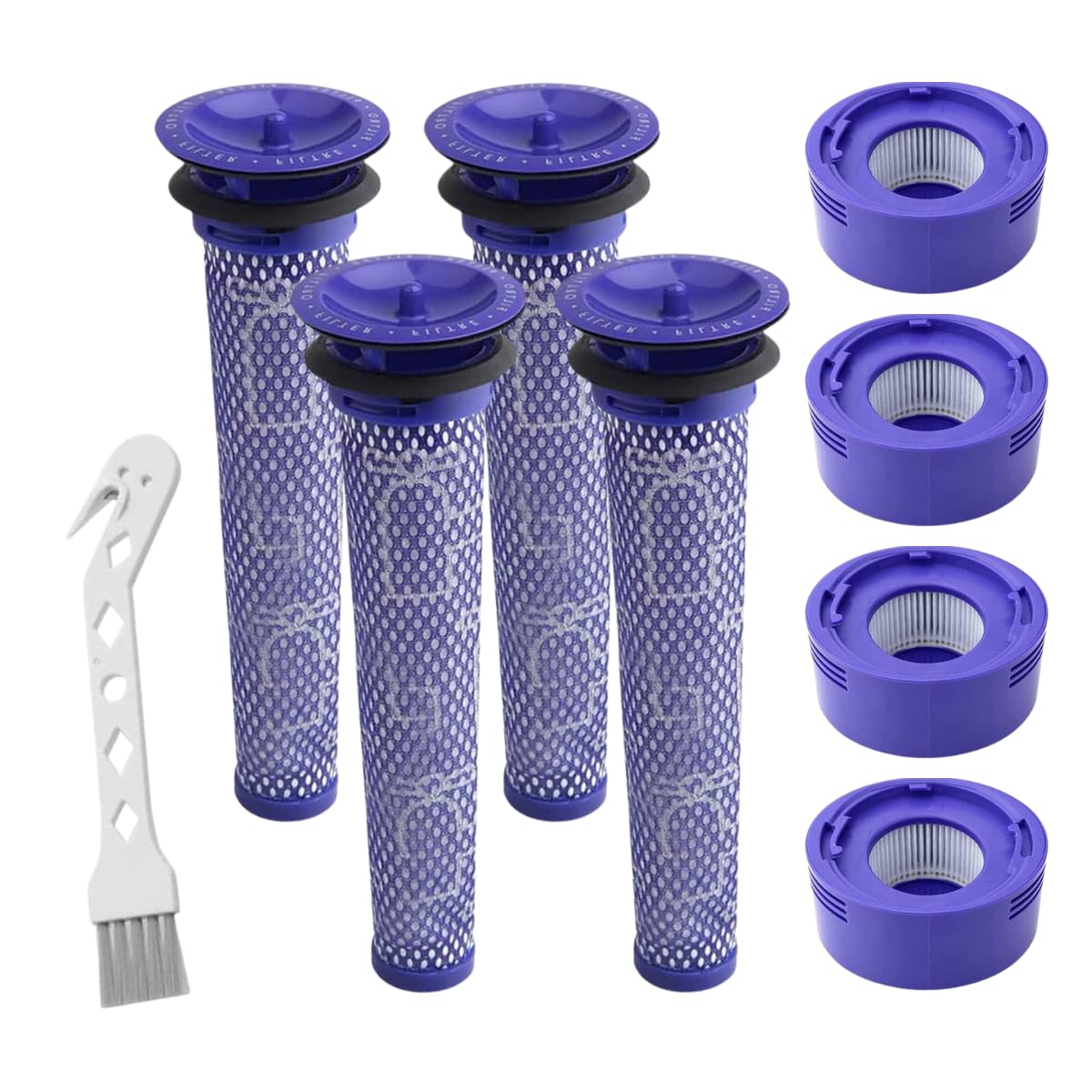 Yeebarle 8 Pack Replacement for Dyson V7, V8 Animal and Absolute Vacuum, 4 Pre-Filters and 4 Post-Filters Replaces Part # 965661-01 & 967478-01