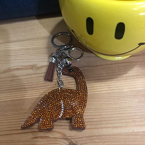 Bling Dinosaur Keychain Accessories for Women, Cute Keychains for Women, Purse Charms for Handbags, Car Keys Keychain