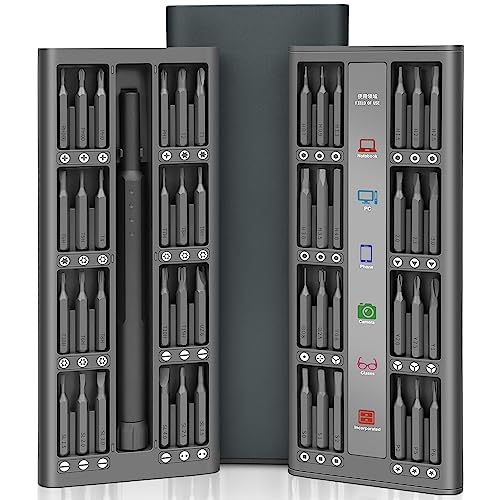 WINHUNT 48 in 1 Mini Precision Screwdriver Set, Small Screwdriver Torx Bit Set Magnetic, Eyeglass Repair Kit with Phillips Head, Small Screwdriver for Electronics/PC/Watch/Xbox