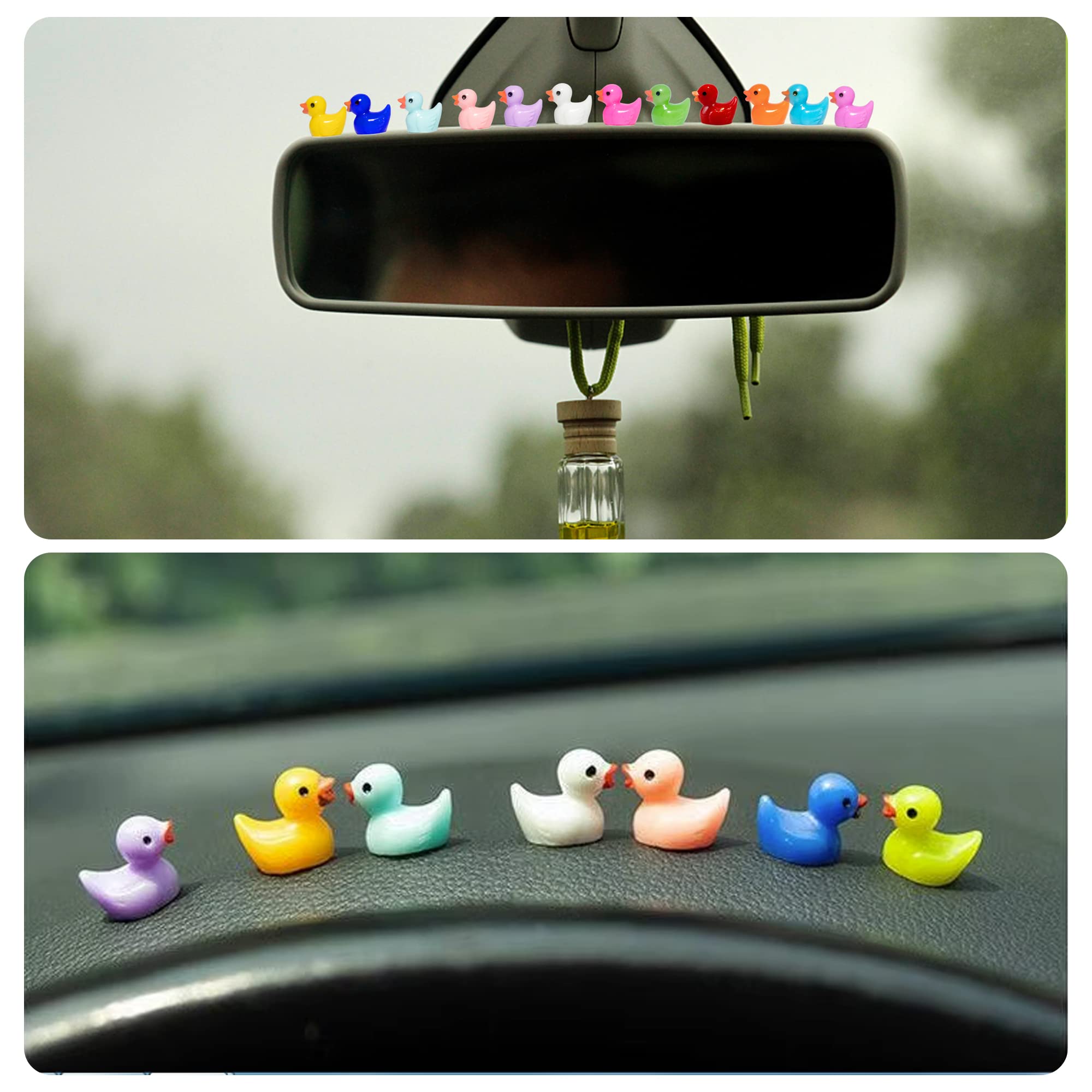 HAVAGDTM 120 PCS Mini Ducks Miniature Duck Figures for Ornament Miniature Garden Aquarium Mini Ducks DIY Handmade School Project Party Favor