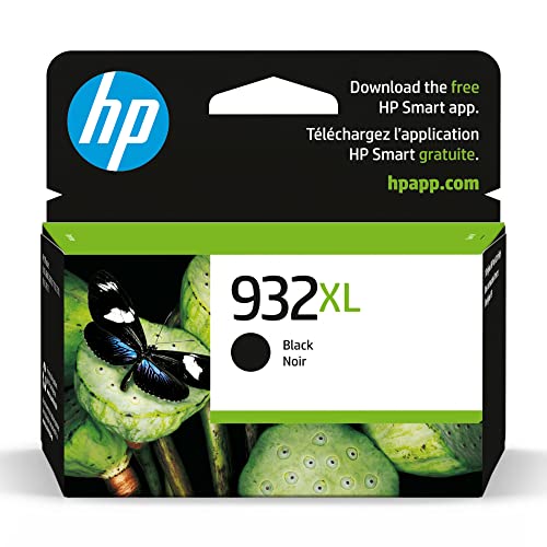 Original HP 932XL Black High-yield Ink Cartridge | Works with HP OfficeJet 6100, 6600, 6700, 7110, 7510, 7610 Series | CN053AN