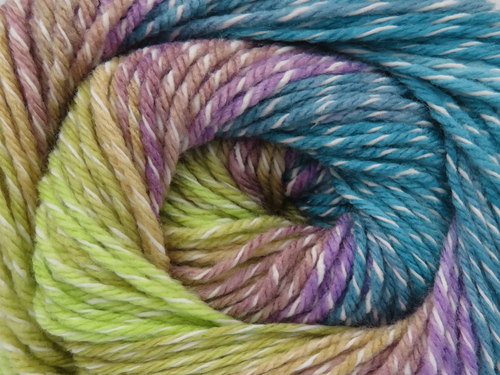 Lot of 4 x 100gr Skeins Ice Yarns Magic COTTONAC (30% Cotton) Yarn Blue Shades Green Camel Lilac