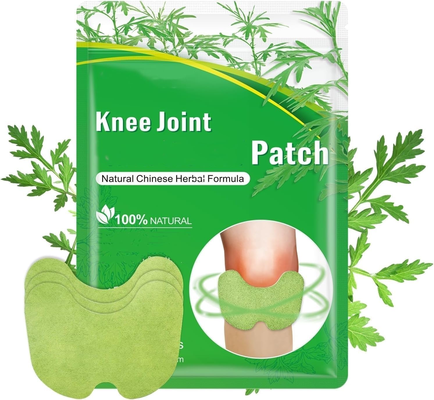 SHIFAKOU Knee Joint Patch, Natural Ingredients Knee Care Patches, Herbal Patch for Knee Joint Care, Long Lasting Care of Knee Joint Uncomfortable -1 Bags/12 Pcs