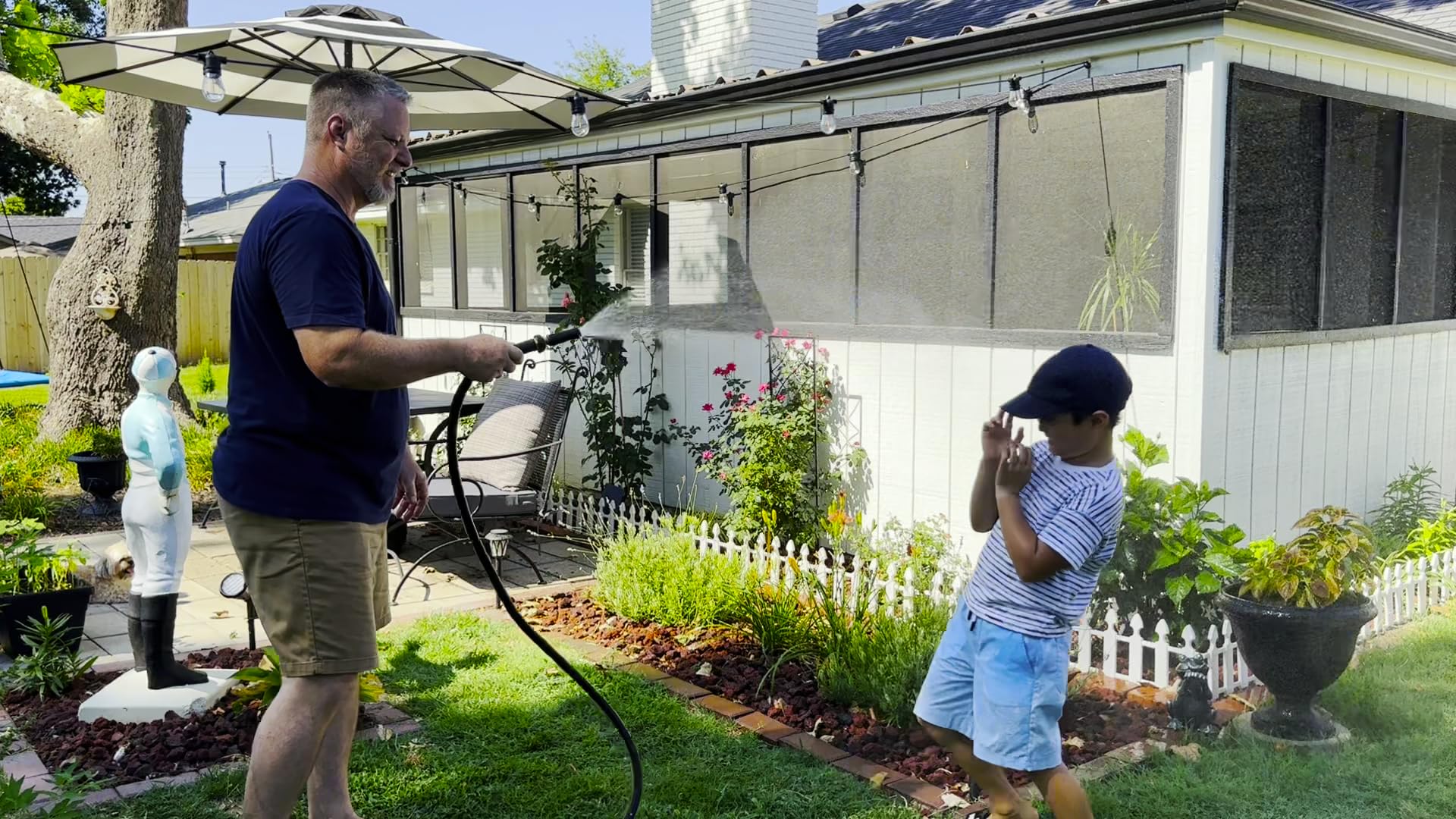 Atlantic Heavy Duty Garden Hose 30 ft x 5/8 Inch Black Color Flexible Water Hose with Solid Brass Fittings (30 Feet)