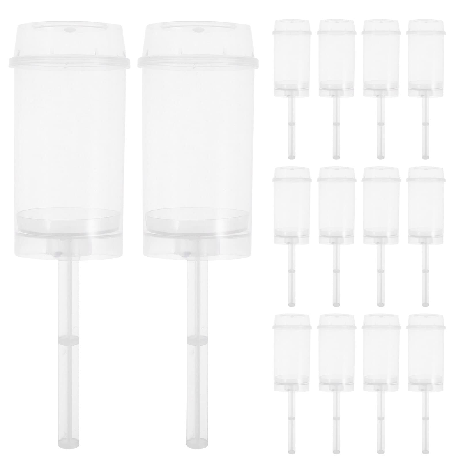 Angoily 30pcs Round Push-Up Cake Shooter Plastic Clear Cake Holder Push Pops Cake Container with Lid DIY Cake Holder Cup for Home Store for Ice Cream, Cake, Dessert