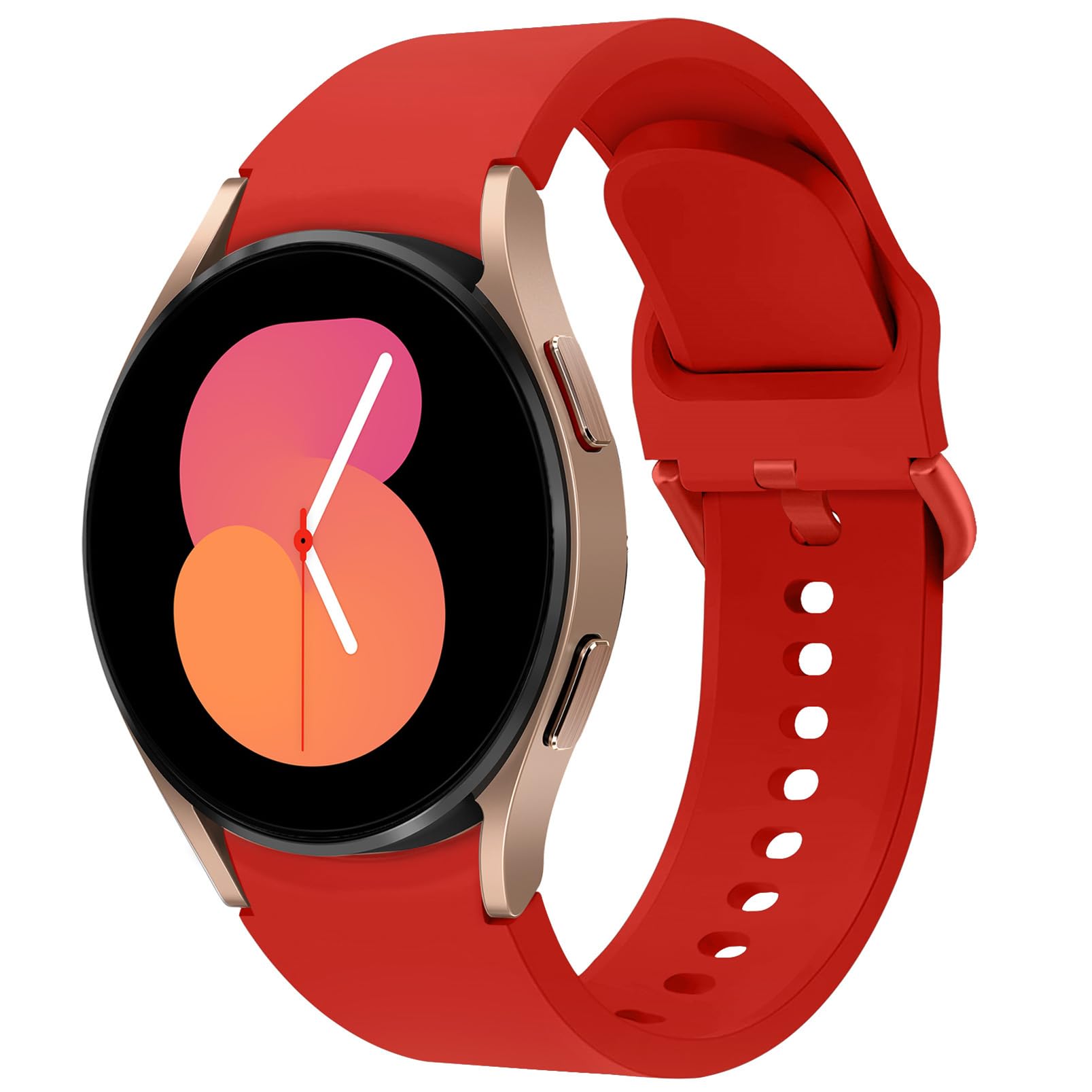 Galaxy Watch 7/6/5/4 Band 40mm 44mm,for Samsung Galaxy Watch FE Band,Soft Silicone Sport Strap galaxy 6/4 classic Bands 47mm 46mm 42mm 43mm/Galaxy Watch 5 pro 45mm Women Men,no gap Bracelet Wristbands