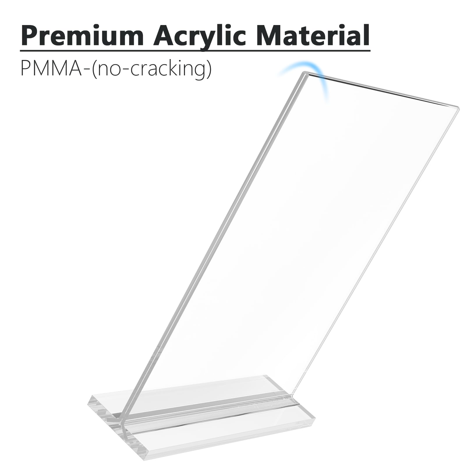 MaxGear Acrylic Sign Holder 8.5x11 Inches 2 Pack, Double Sided Clear Display Stand Table Top Paper Holder, Vertical Menu Flyer Stand, Plastic Frame for Stores, Restaurants, Hotels, Office