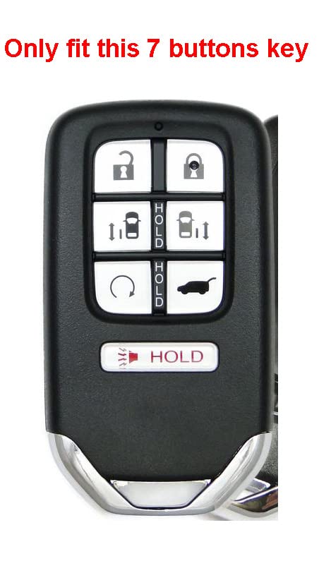 Handmade Stitching Leather Key Cover for Honda Odyssey Elite Ex 7 Buttons 2024 2023 2022 2021 2020 2019 2018..