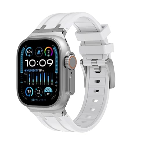 AMUSEPROFI Men's Silicone Watch Band, 49mm Ultra, 45mm Ultra 2, 42mm Series 9, 8, 7, 6, 5, 4, 3, 2, 1 - Multiple Colors Available