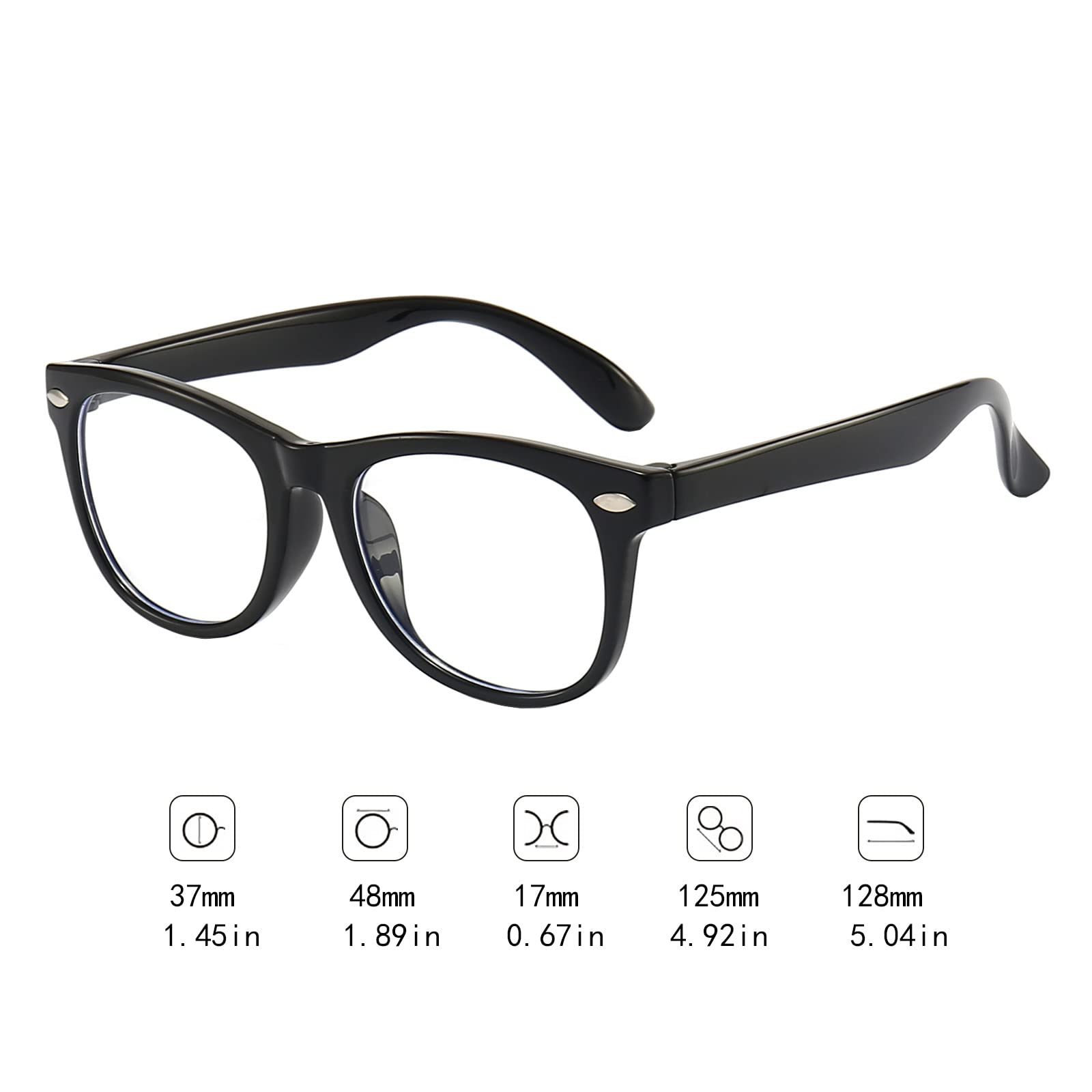 FANNYGO 3 Pack kids Blue Light Blocking Glasses For Girls And Boys Computer Blue Light Blocking Glasses For Age 3-9 (Black + Dark blue + Light blue)