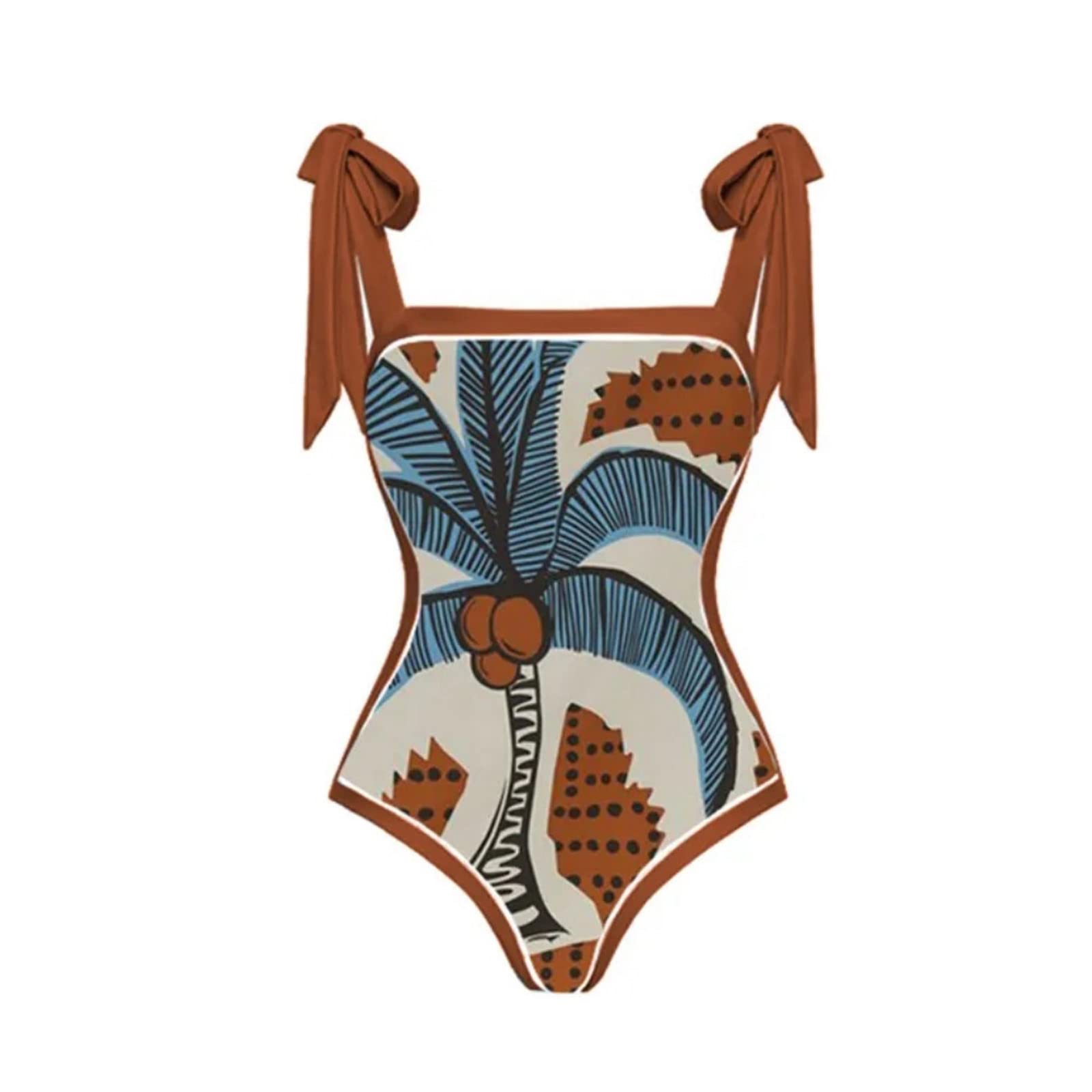 Bathing Suits for Women 2 Piece 2023 Beach Vintage Bathing Suits Cover-Ups Swimwear Tummy Control Monokini Swimsuits