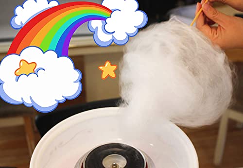 SHENGANG Cotton Candy Cart Classic Sugar Machine Candy Maker Home-Made DIY for Kids and Adults at Home Party Venues School Birthday Pink Pull-Cart-Style,D