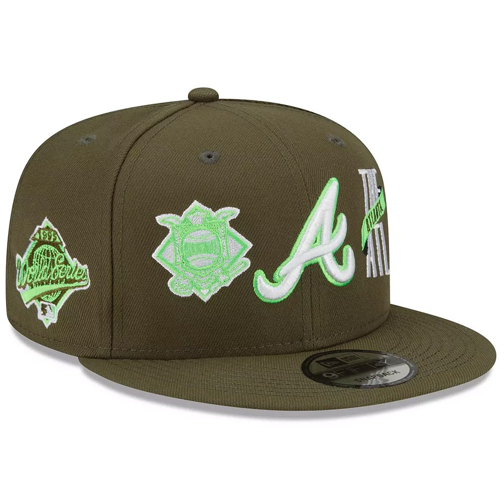 New Era Atlanta Braves 9FIFTY 1995 World Series Multi Patch Retro Hook Snapback Cap, Hat