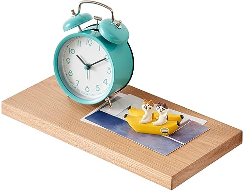 Conamily Oak Floating Shelves, 100% Solid Oak Wood 12inch Wall Mounted Natural Wood Wall Shelf Display Shelf for Home Office Living Room Bedroom Wall Storage Shelf