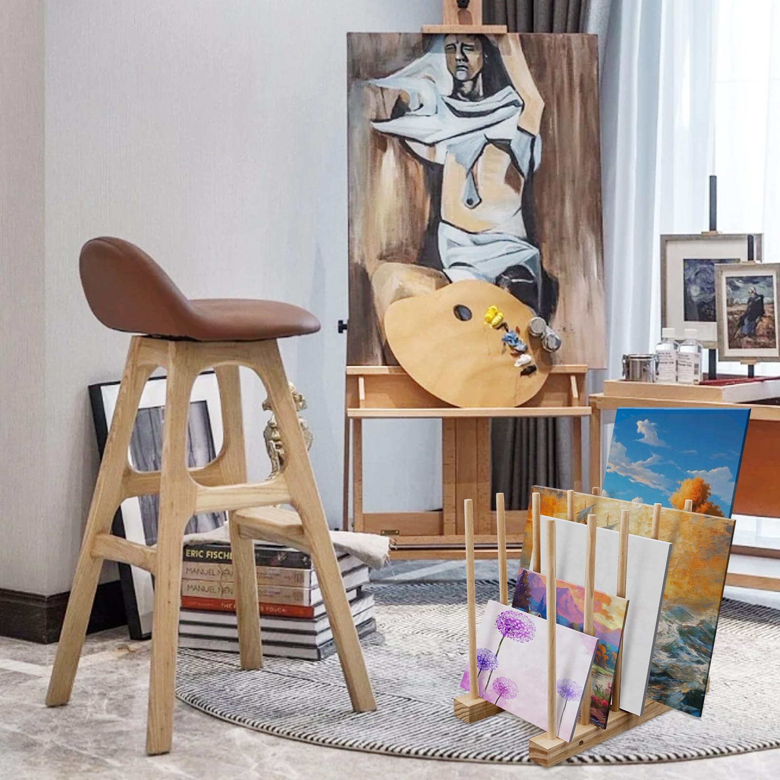 Fumingpal Art Storage Rack - 13.3 Inch Canvas Print Rack, Canvas Storage Rack, Drying Rack Art, Art Storage for Posters, Artwork, Prints, Canvas, Panels, Galleries, Studios & Storage
