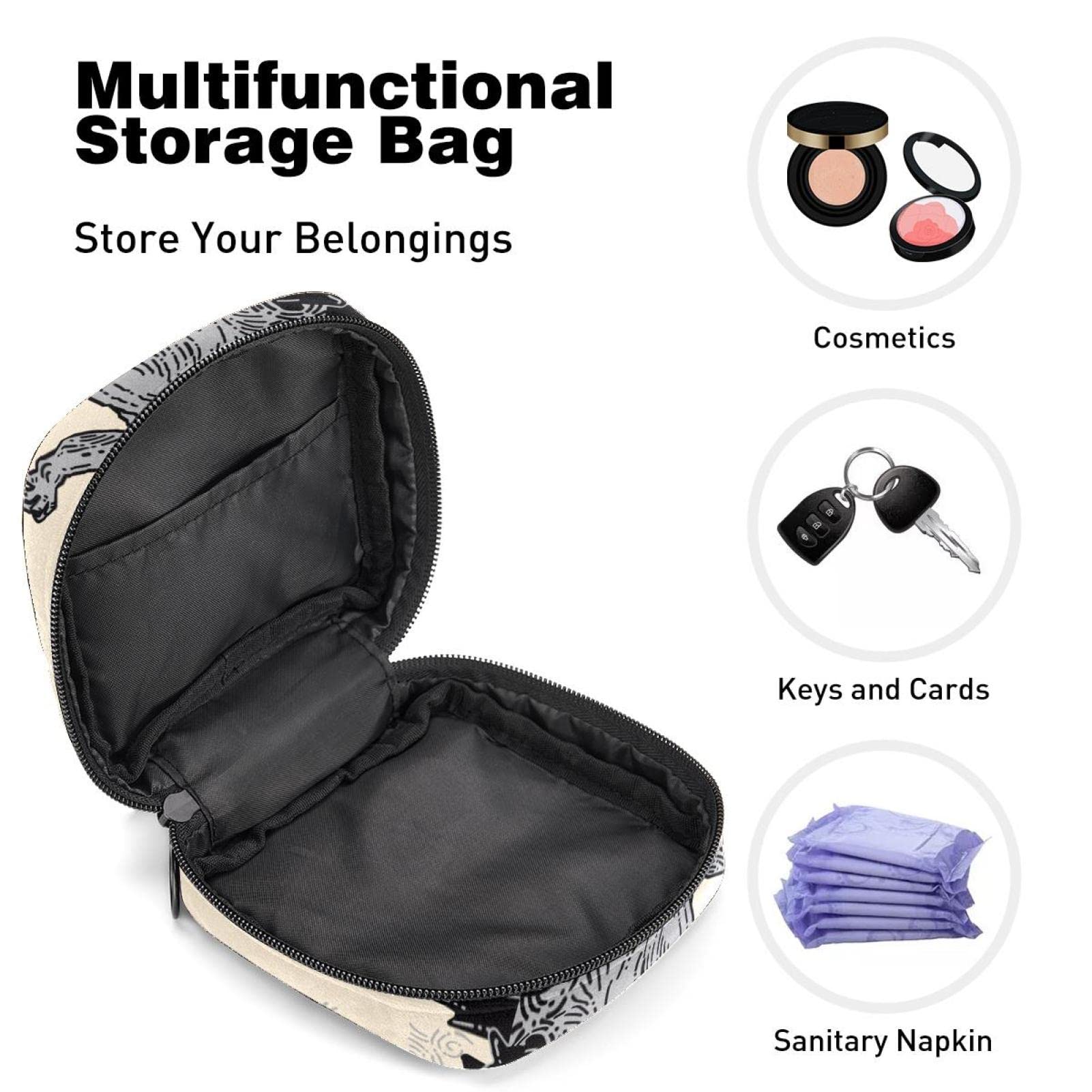 dinosaur,Period Pouch Portable,Tampon Storage Bag,Tampon Holder for Purse Feminine Product Organizer